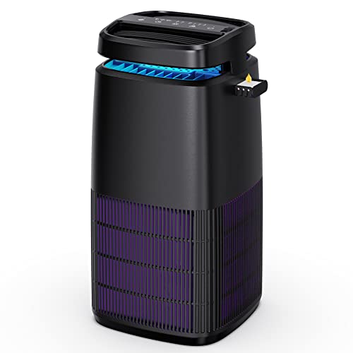 AROEVE Air Purifier HEPA Air Cleaner for Room Up to 215ft², Filters 99% Smoke Pollen Dander Dust, Portable Air Purifier with Low Noise Sleep Mode for Desktop Office