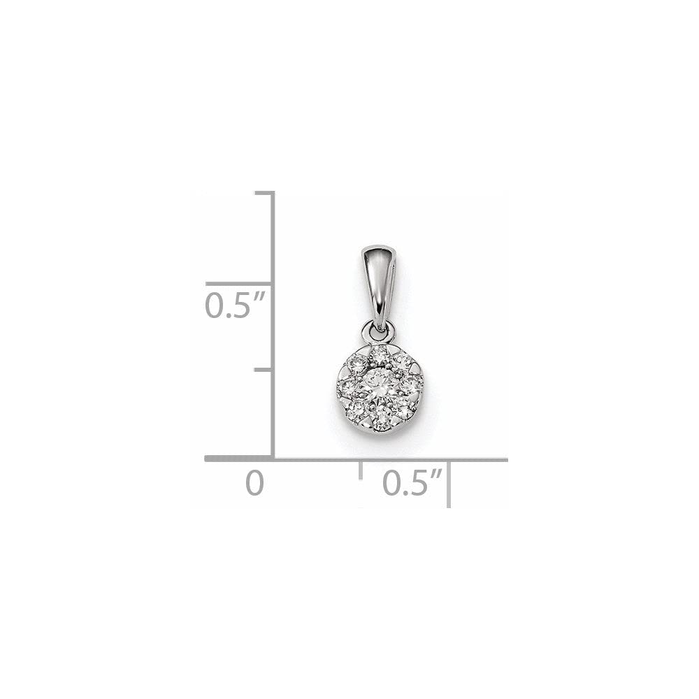 14k White Gold Diamond Pendant GLD-AZ-XP5206A