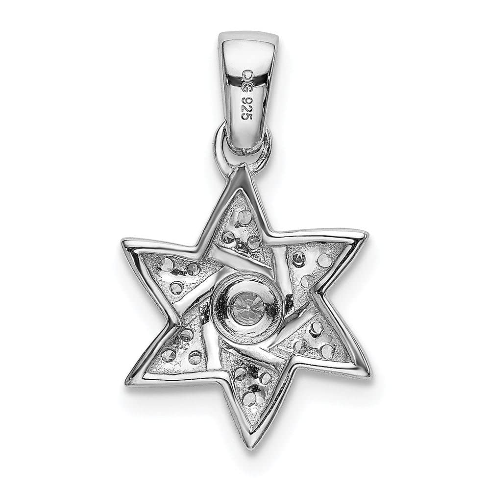 14k White Gold Diamond Six Pointed Star Pendant GLD-AZ-PM6607-020-WA