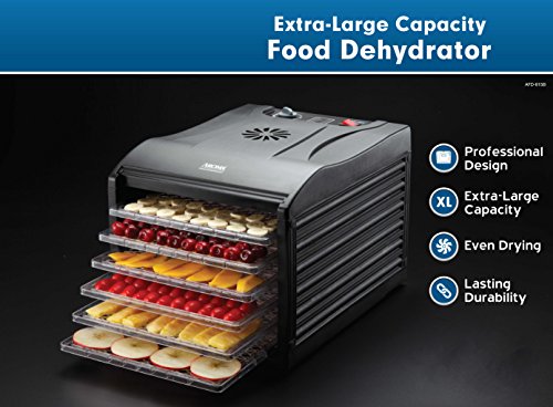 Aroma Housewares - AFD-815B Aroma Housewares Professional 6 Tray Food Dehydrator, Black