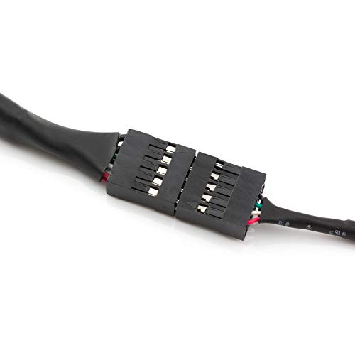 CRJ 9-Pin USB IDC Dupont Male Header to Single USB 2.0 Type A Male Cable