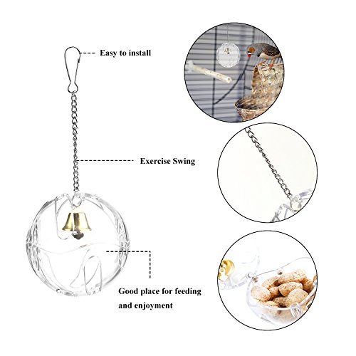 Bvanki Parrot Foraging Toys, Bird Cage Feeder Toys, Parrots Feeder Ball Toys for Cockatiel Budgie Parakeet Amazon Parrot