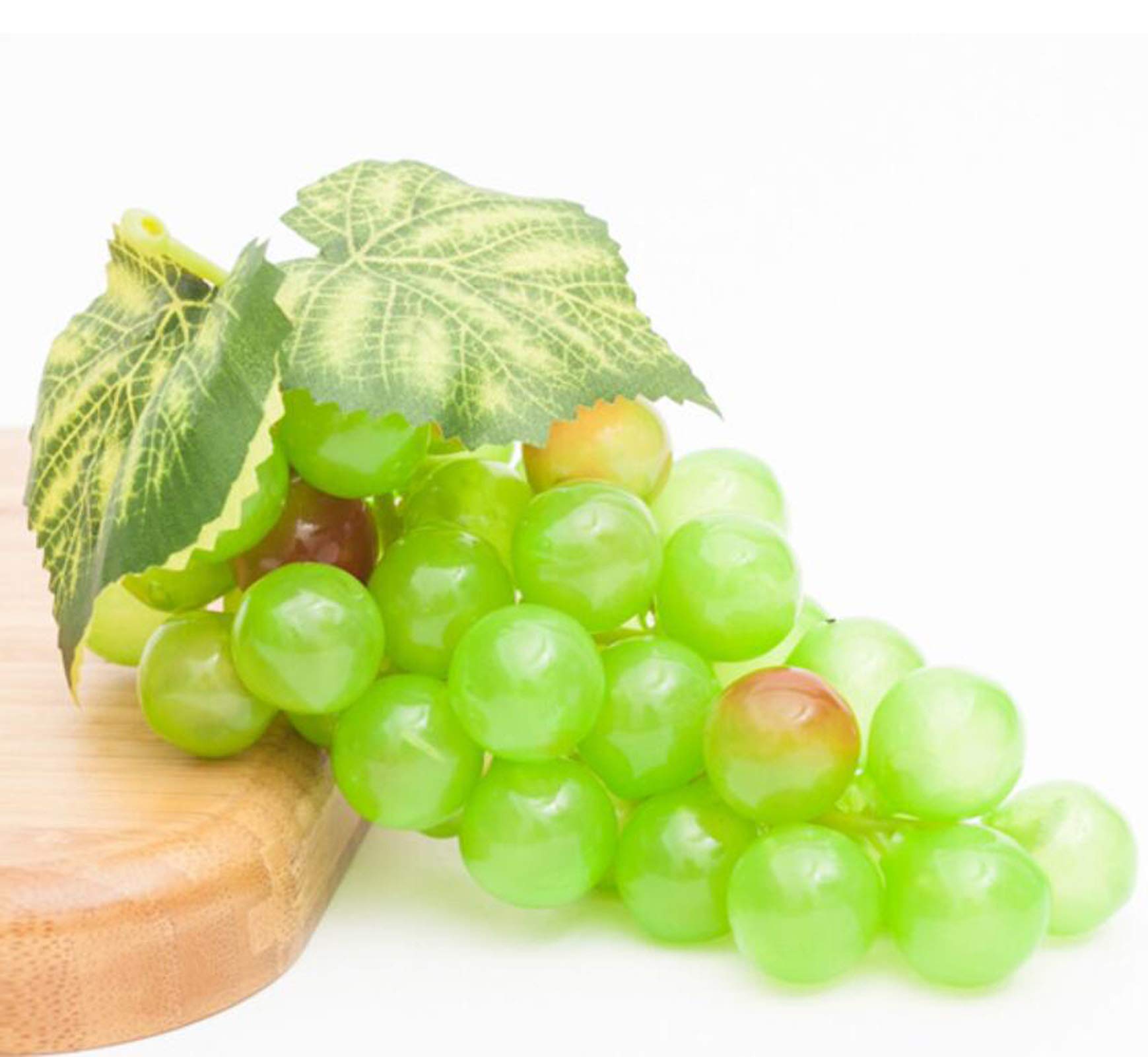 Artificial Grapes, 3 Bunches of Fake Decorative Grapes Simulation Fruit with Artificial Vines Lifelike Leaves Hanging Ornaments for Wedding Home Party Garden Wall Fruit Wine Decor