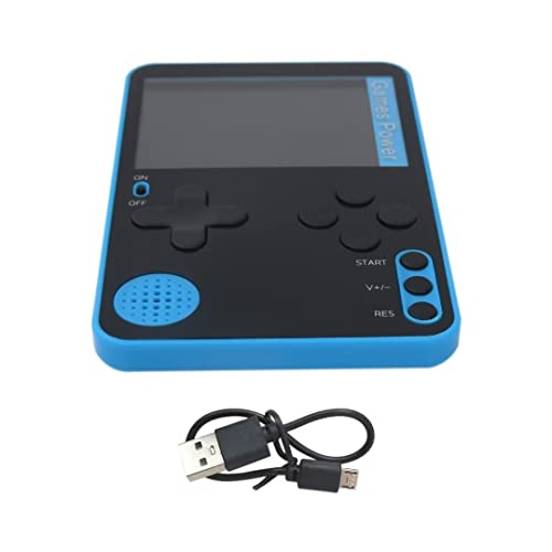 2.4 Inches Screen Handheld Game Consoles, Retro Mini Game Player with 500 Classic FC Games, Good Present for Kids, Xmas Gift Mix Colors (Blue)
