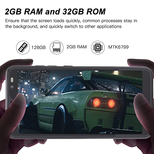 ASHATA Unlocked Android Cell Phone,5.45 Inch HD Full Screen Smartphone Kit,2GB RAM 32GB ROM Dual SIM Dual Standby Cell Phone with Face Recognition,for Kids,Elders(Blue)