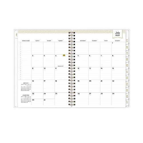 2023-2024 Day Designer Pebble Path Frosted Polypropylene Weekly/Monthly Academic Planning Calendar with Notes, 5-7/8" x 8-5/8", Black, July 2023 to June 2024, 142502