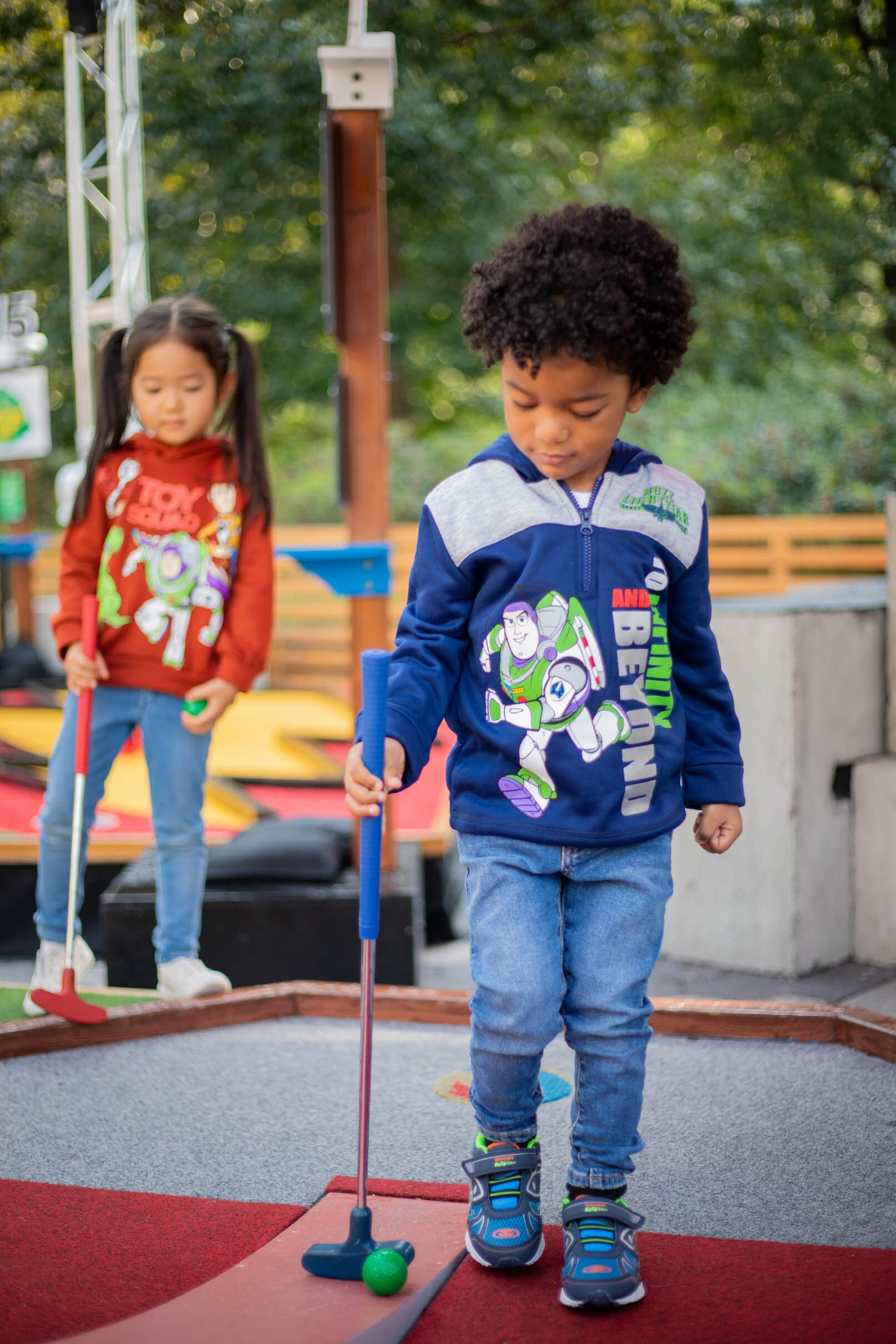 Disney Pixar Toy Story Buzz Lightyear Toddler Boys Half Zip Hoodie 4T