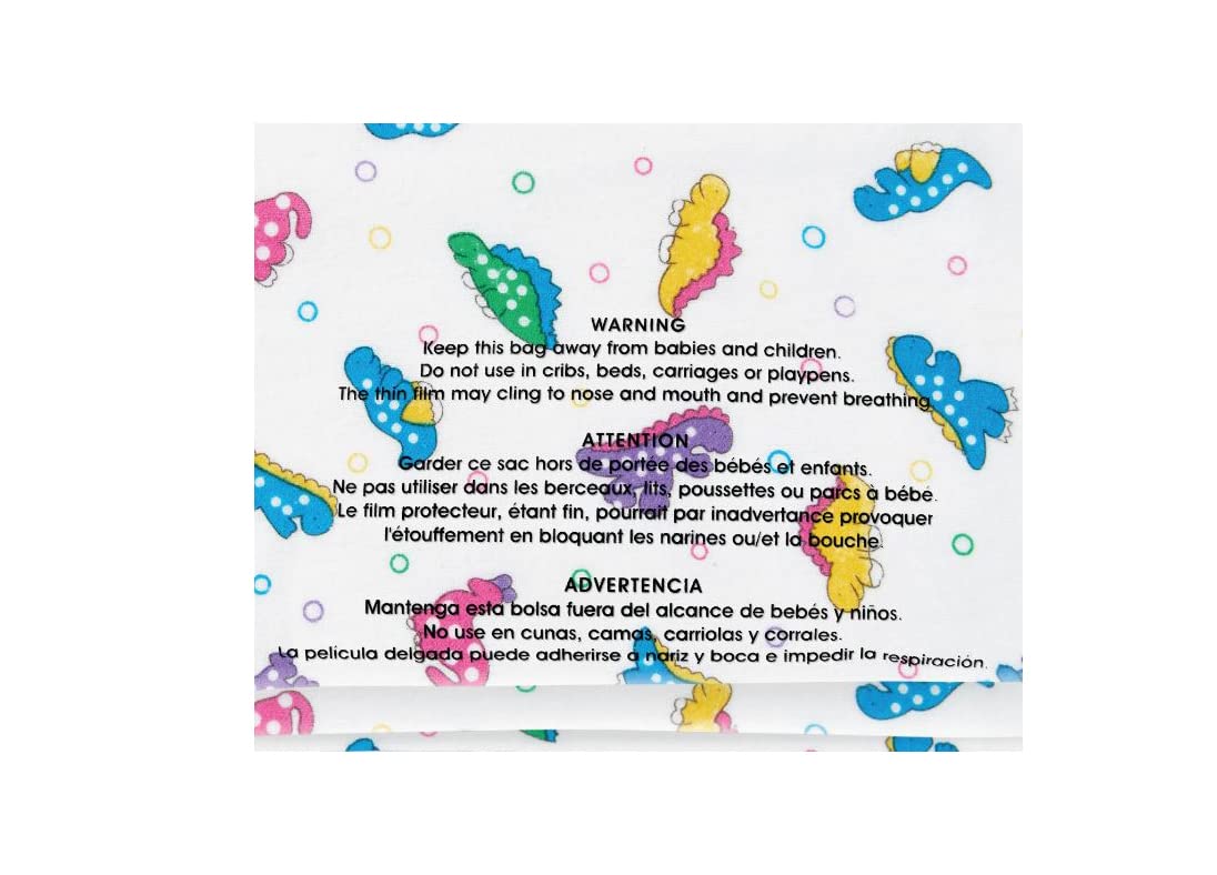 Medline Dinosaur Print Baby Blanket, Classic Design, 100% Cotton, Soft, Cuddly, Swaddling, 30" x 40", 3 Count