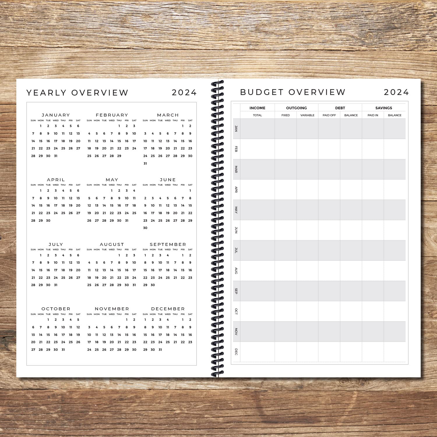 2024-2025 Monthly Planner, Jan-Dec, 7"x10", 100lb Cover, Spiral Bound, 2 Year Calendar Great For Home, Office & School Scheduling