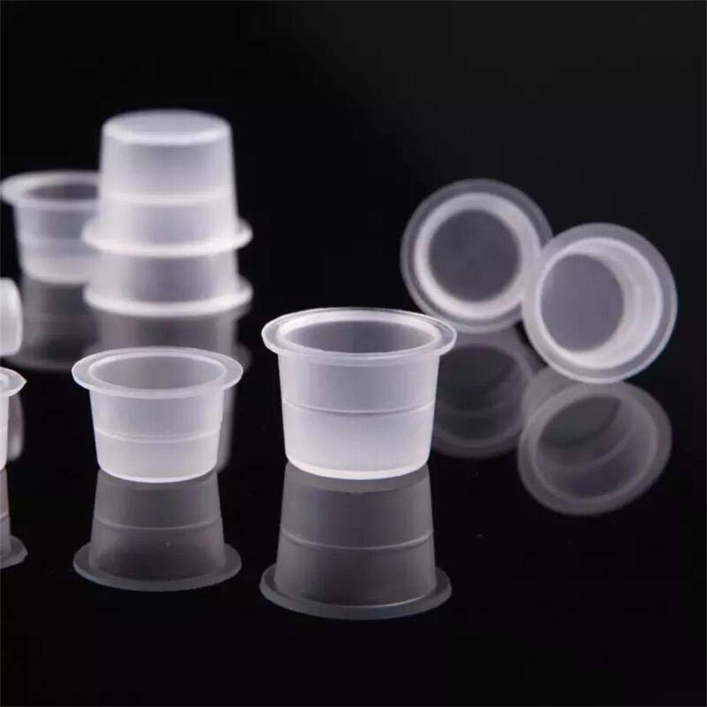 Disposable Tattoo Ink Cups-Small 100pcs Plastic Disposable Tattoo Ink Cups For Tattoo Permanent Makeup Container Cap Tattoo Accessory,Tattoo Ink,Tattoo Supplies,Tattoo Kits(#9mm—100pcs)