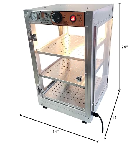 HeatMax 141424 Commercial Food Pizza Pastry Warmer Display with Delicious Sign