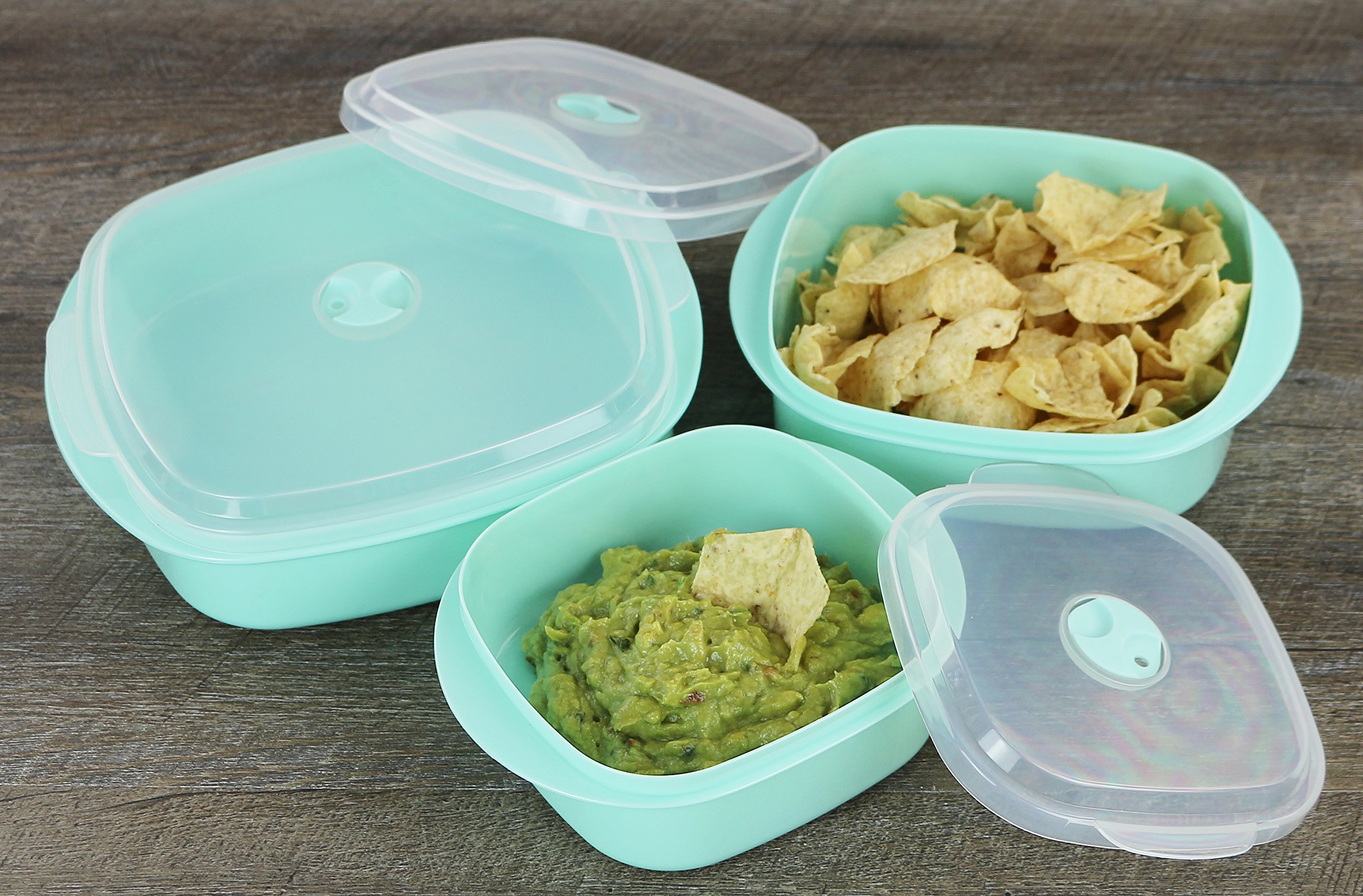 Calypso Basics, Microwave Cookware & Storage Set, Adjustable Vent on Lids
