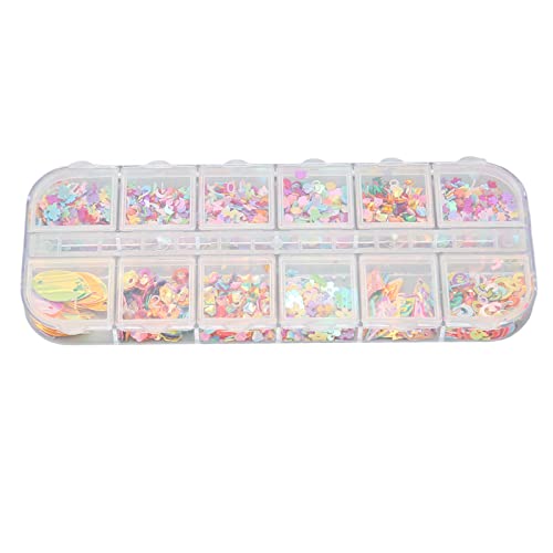 Art Glitter Sequins, Attractive Wide Application Nail Decals Flakes Various Shapes Decoration for Nail Art Craft Makeup