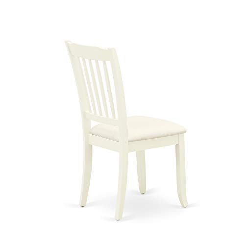 East West Furniture WEDA7-WHI-C Dining Room Table Set, 7-Piece