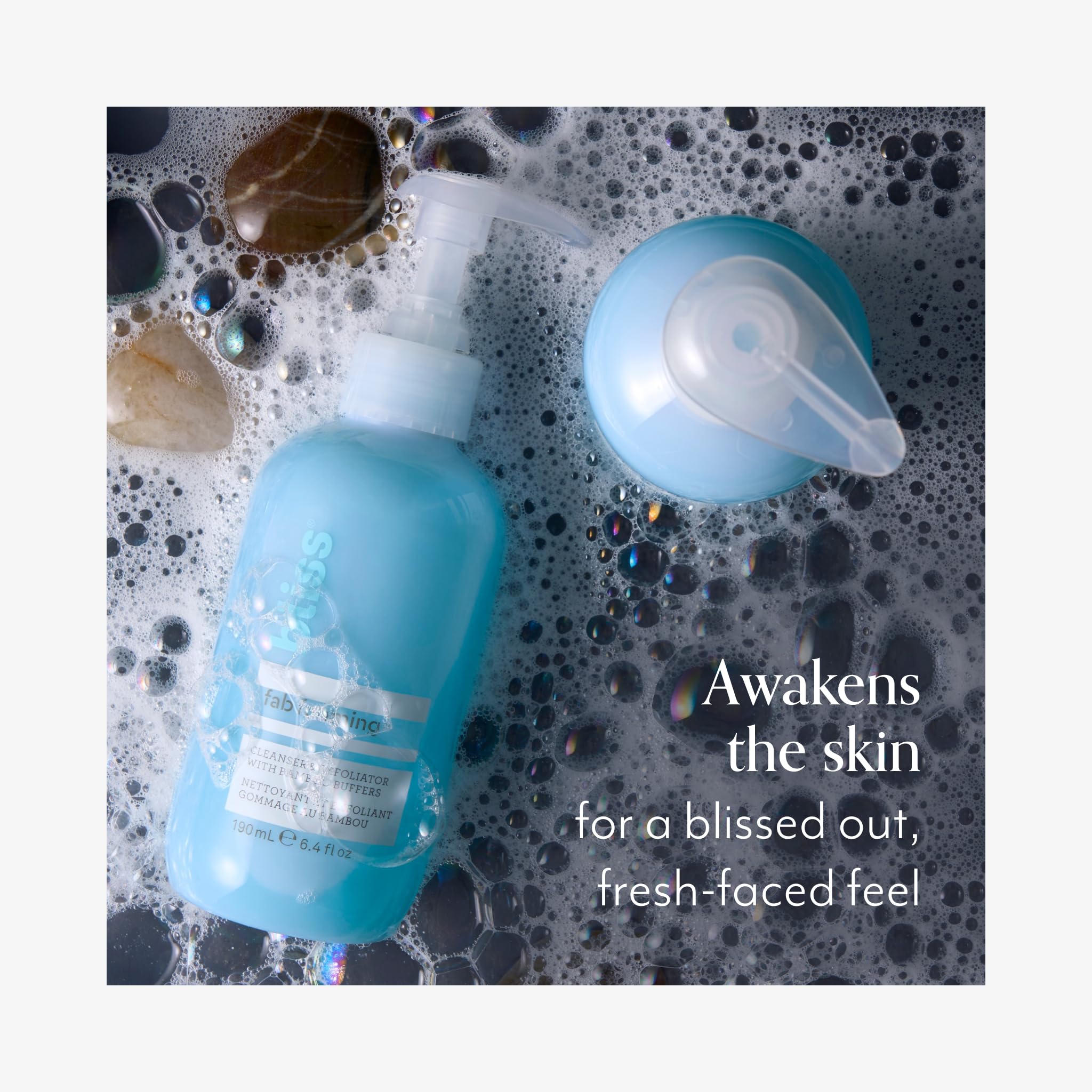 Bliss Fab Foaming 2-In-1 Cleanser and Exfoliator with Bamboo Buffers - 6.4 Fl Oz - Oil-Free Gel Face Wash - Makeup Remover - Vegan & Cruelty Free