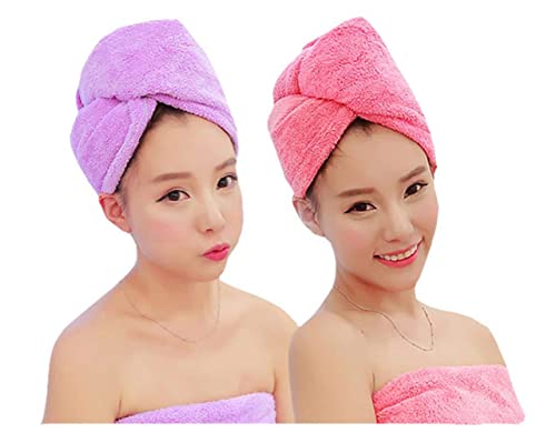 ADOGO Hair Drying Towels - Premium Microfiber Towel Wrap for Quick Drying, Absorbent & Soft - Ideal for Women and Kids - Suitable for All Hair Types
