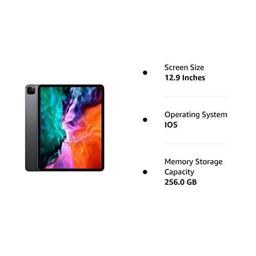 2020 Apple iPad Pro (12.9-inch, Wi-Fi, 256GB) - Space Gray (Renewed)