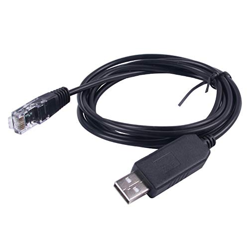 Telescopes Equatorial Mount Control Cable for Skywatcher HEQ5pro AZEQ5 AZEQ6 EQ6-R Support EQMOD ASCOM Set Up Sofware Manual Download (6ft/180cm,Asiair or PC to Mount Black)