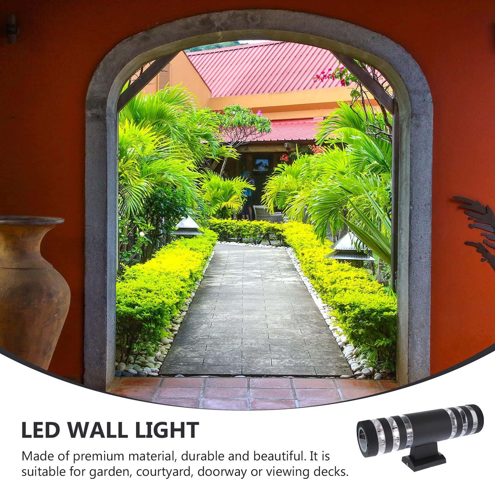 balacoo 1pc Outdoor Wall Light Villa Led Light Yard Led Light Led Corridor Light Yard Wall Lamp Garden Wall Light Double Head Wall Light Waterproof Courtyard Light Outdoor Light