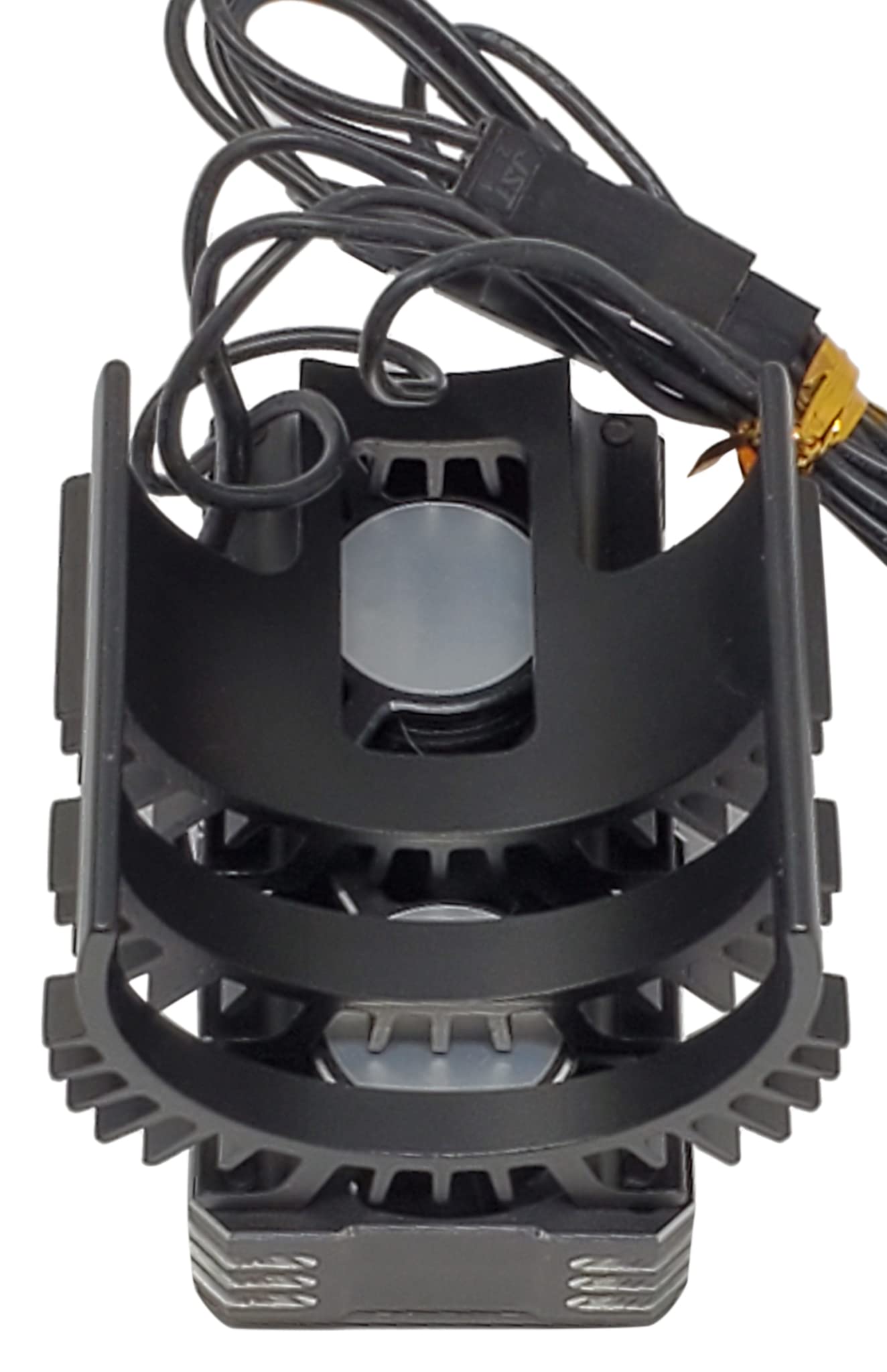 NHX 1/8 Twin Cyclone Alum HV Cooling Fans w/Cover 28000 RPM Motor Heatsink Black