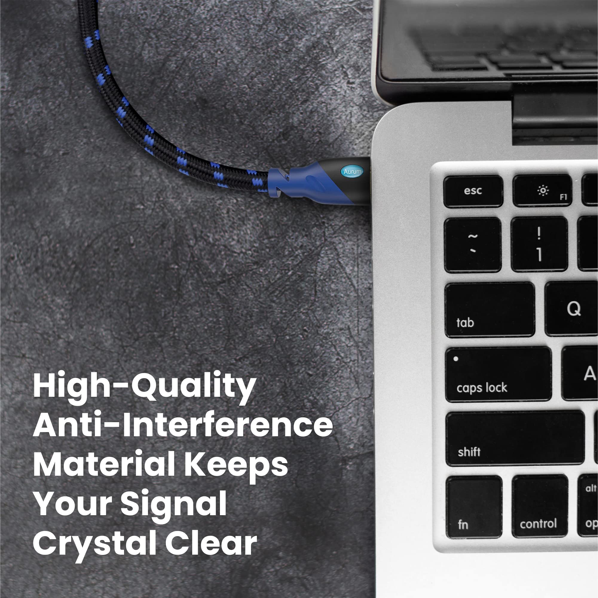 AURUM CABLES 4K HDMI Cable 40ft Long 2 Pack, 4K@60Hz High Speed HDMI Cord with Ethernet, Supports UHD Resolution, ARC, 3D, CL3 Certified - Compatible with HDTV, PC, Laptop, PS3, Xbox, Blu-ray