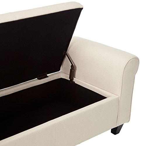Christopher Knight Home Danbury Armed Fabric Storage Bench, Beige