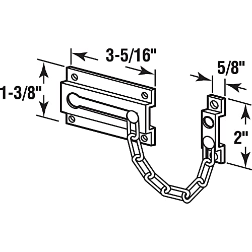 Defender Security U 10305 Chain Door Guard β Door Chain Lock for Door and Home Security, 3-5/16β, Solid Brass Construction and a Classic Bronze Finish (Single Pack)