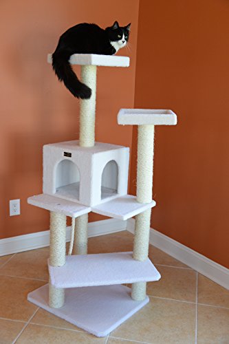 Armarkat B5701 57-Inch Cat Tree, Ivory