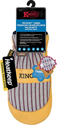 Kinco - Leather Work and Ski Mitt, Heatkeep Insulation, (1927KWT-M) (Medium)