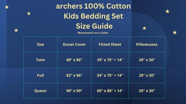 archers Kids Duvet Cover Set – Full, 4 pcs Include Reversible Duvet Cover, Fitted Sheet, 2 Pillowcases | 100% Cotton |Playful, Fun and Cozy Sheet Set | Dinosaur Print