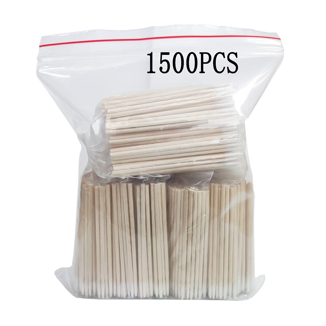 GSA 1500 Count Microblading Cotton Swab, Cotton Swabs Pointed Tip, Cotton Swabs Wood Sticks, Cotton Tipped Applicator, Tattoo Permanent Supplies, Makeup Cosmetic Applicator Sticks (15 packets)