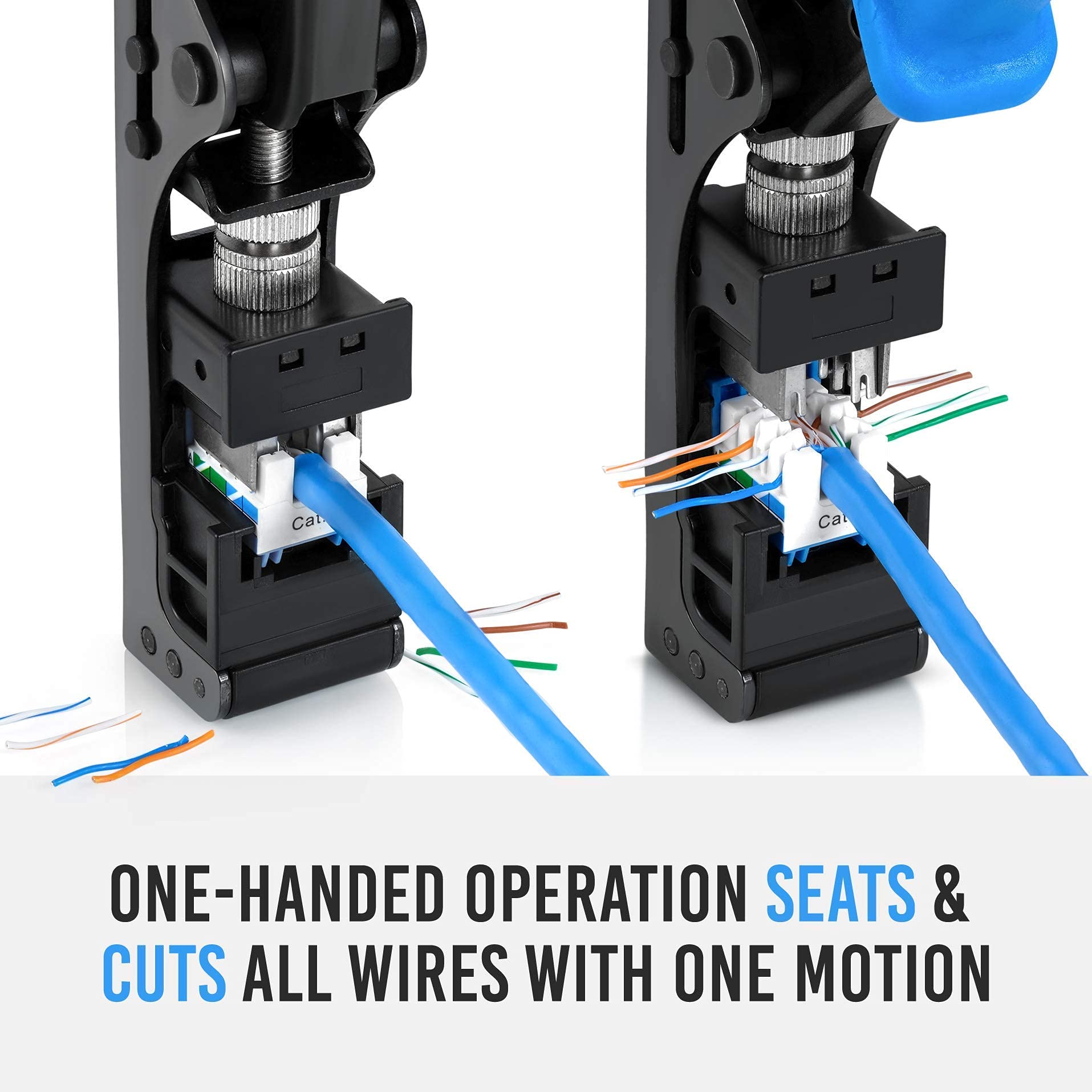 GTZ Bundle β 2 Items: Speed Termination Tool with 20 Pack of RJ45 Keystone Jacks + 200 Pack of Cat6 Pass Through Connectors