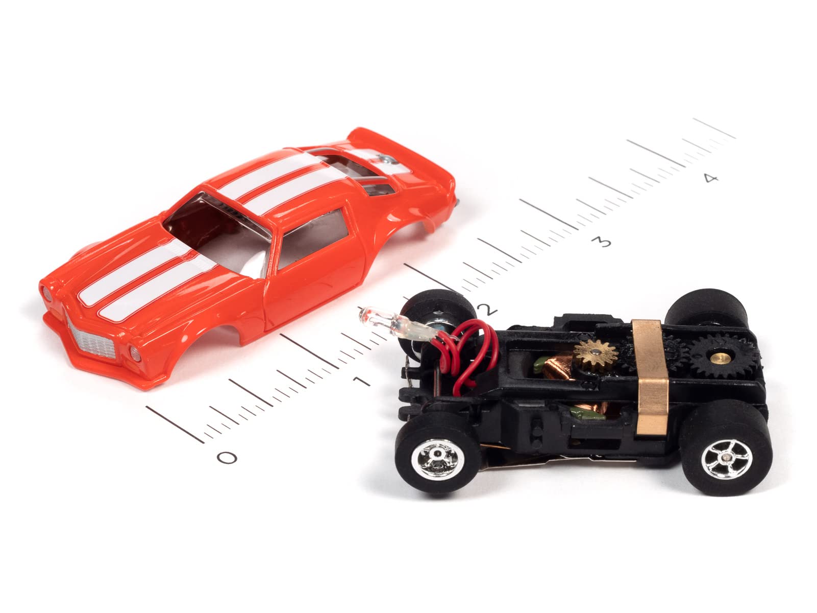 Auto World Xtraction Flamethrower R33 1970 Chevrolet Camaro (Orange) HO Scale Slot Car