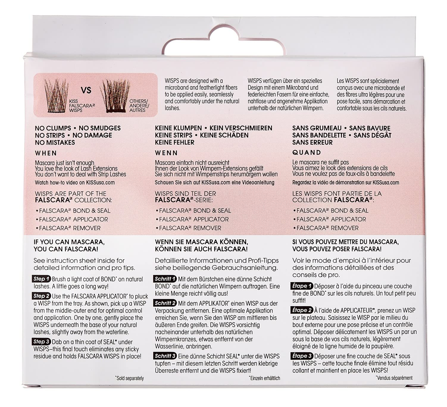 Kiss Falscara Eyelash Wisps Volumizing (Pack of 2)