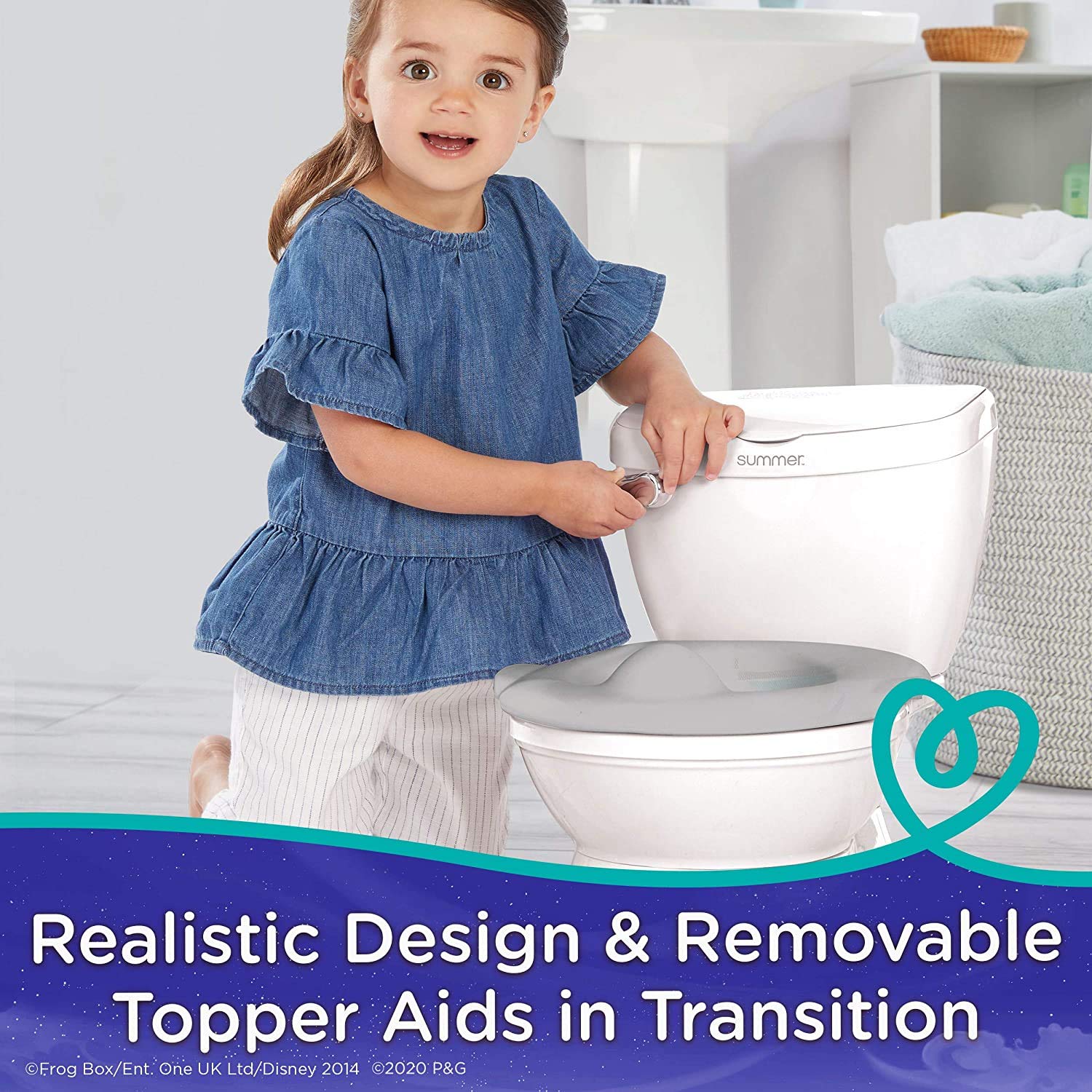 Potty Training Seat Starter Kit—My Size Potty Lights & Songs Transitions and Pampers Easy Ups 5T-6T Potty Training Underwear for Boys and Girls, Size 7, 84 Count (Packaging May Vary)