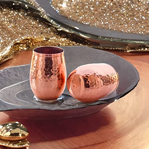 2activelife Mule Copper Design Pure Copper Tumbler Drinking Water with Copper Cups Tumblers use for Home, Office, Hotel, Travel and Gifting - Set of 2 (8.45 Oz)