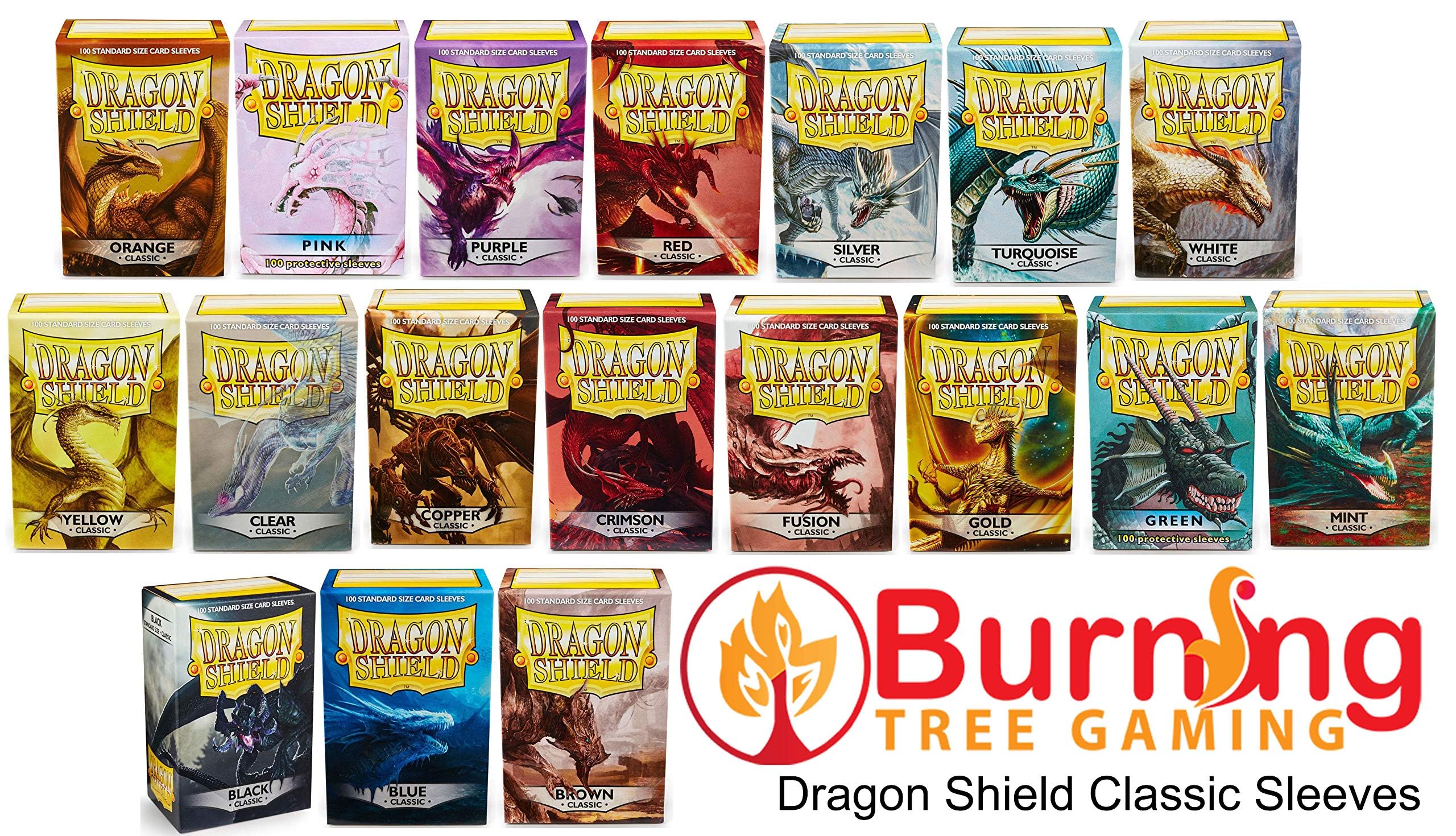 5 Packs Dragon Shield Classic Clear Standard Size 100 ct Card Sleeves Value Bundle!