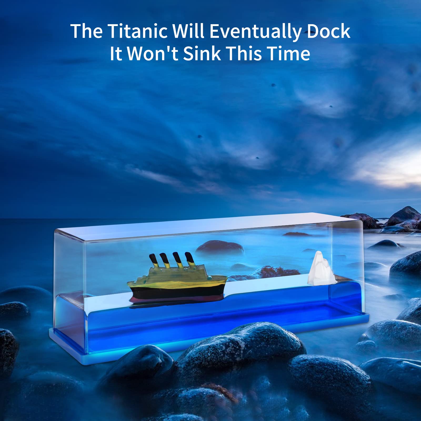 2BK Titanic Cruise Ship Model Decorative Paperweight, Ship Home Decor - Never Sinking Cruise Ship Decorative Car Display Cases & Gifts