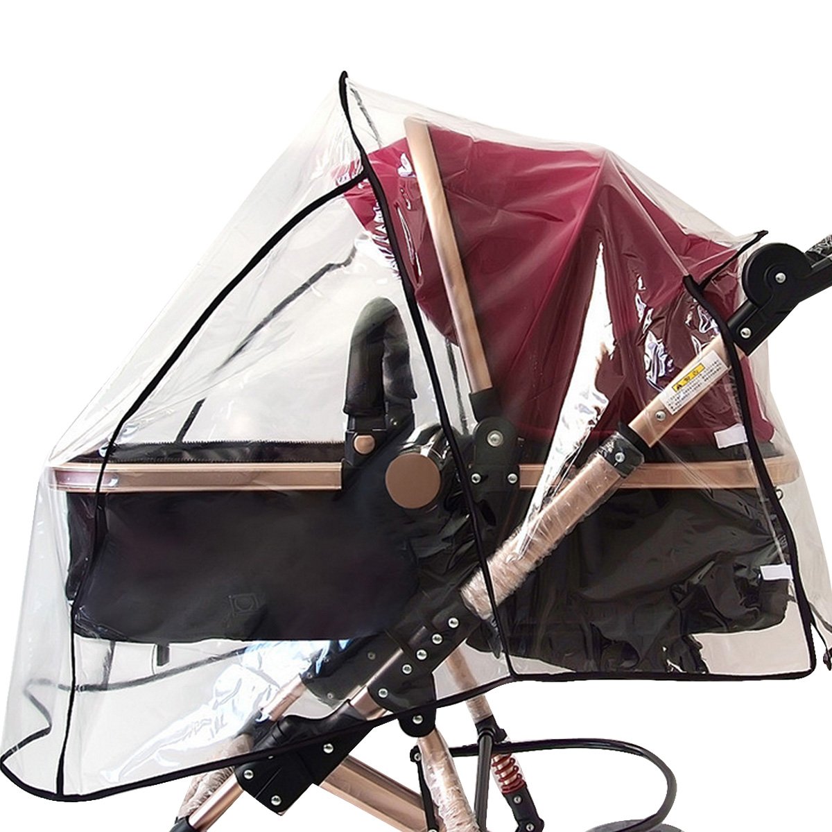 CLARA Universal Baby Stroller Rain Cover Baby Carriage Wind Shield Waterproof Covers(Transparent)