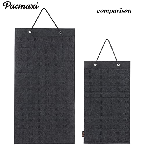 Hanging Brooch Pin Organizer, Display Pins Storage Case, Brooch Collection Storage Holder, Holds Up to 170 Pins.(Not Include Any Accessories) (M-170 Slots, Black)
