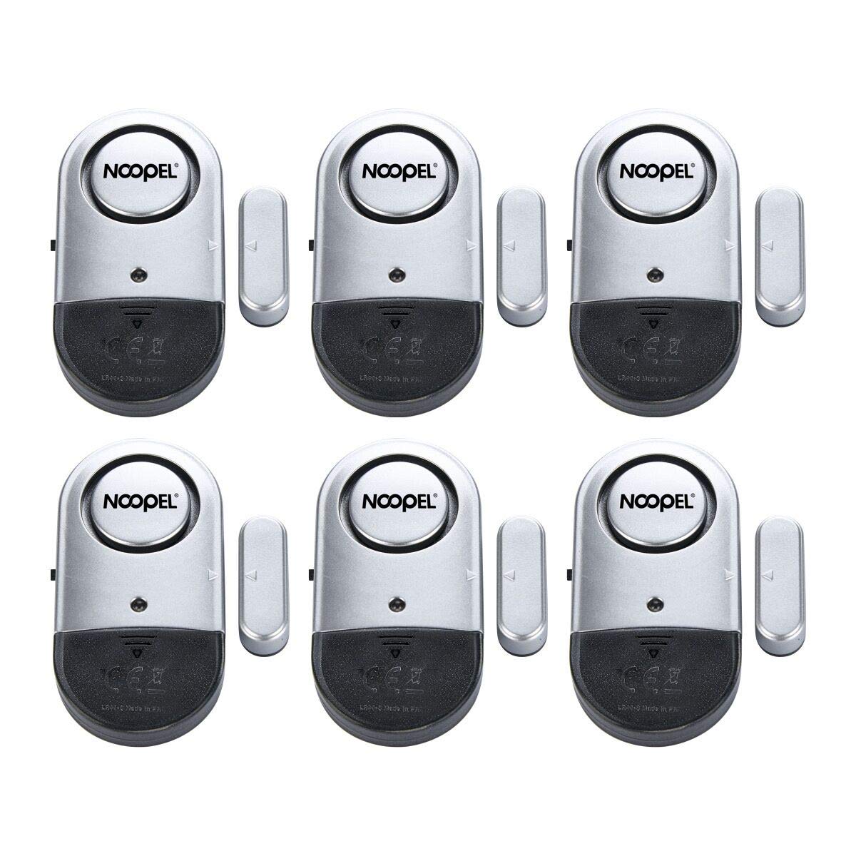 Door Alarms 6 Pack for Kids Safety, Noopel 120DB Pool Alarm Sensor for Doors and Windows, Burglar Intruder Entry Alert for Toddlers Personal Security