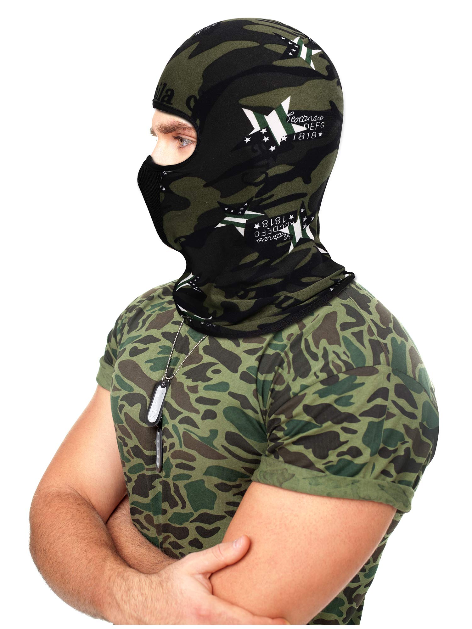 3 Pieces Balaclava Face Mask Motorcycle Ski Mask Scarf Windproof Camouflage Fishing Hat Face Cover for Sun Protection