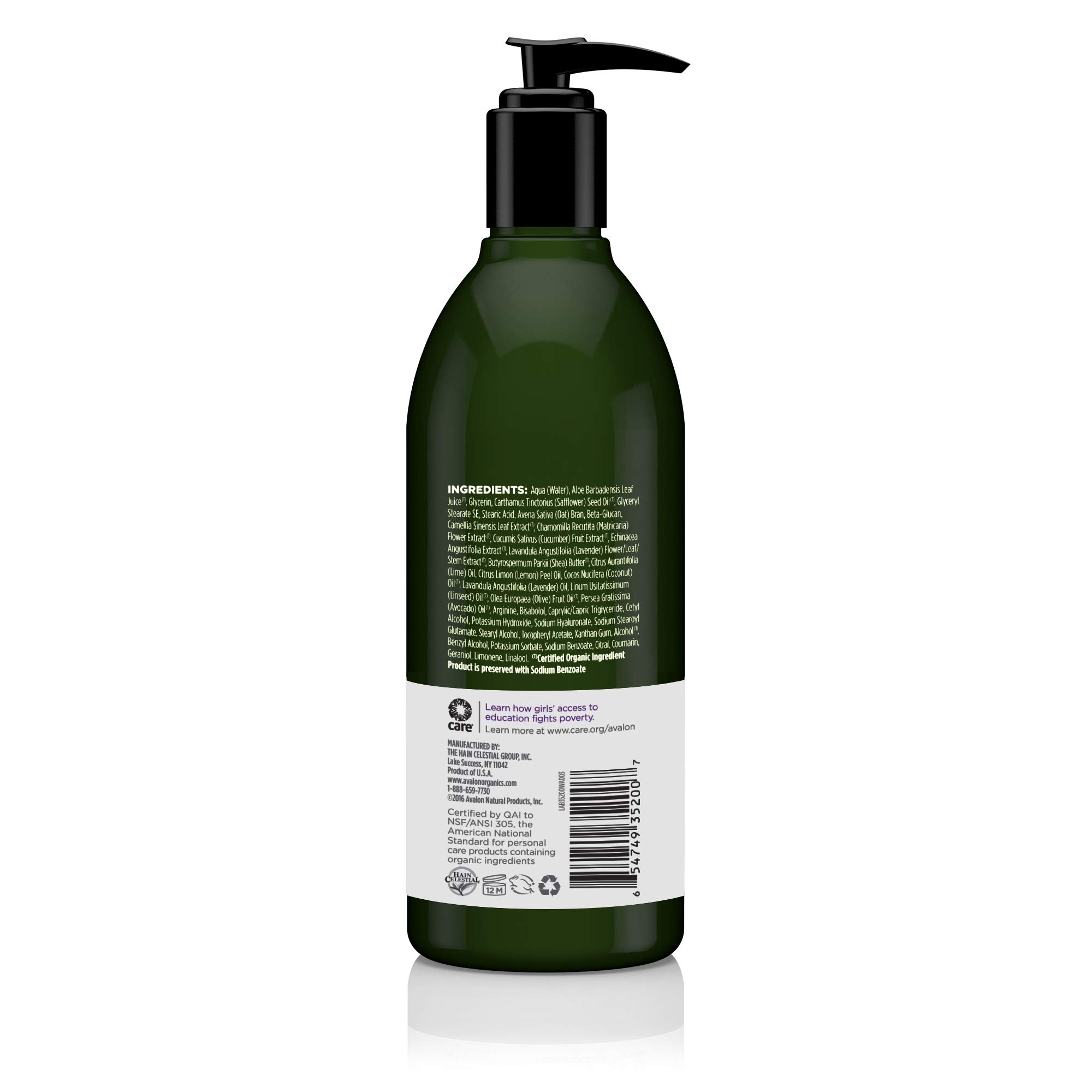 Avalon Organics Nourishing Lavender Hand & Body Lotion, 12 oz. (Pack of 2)