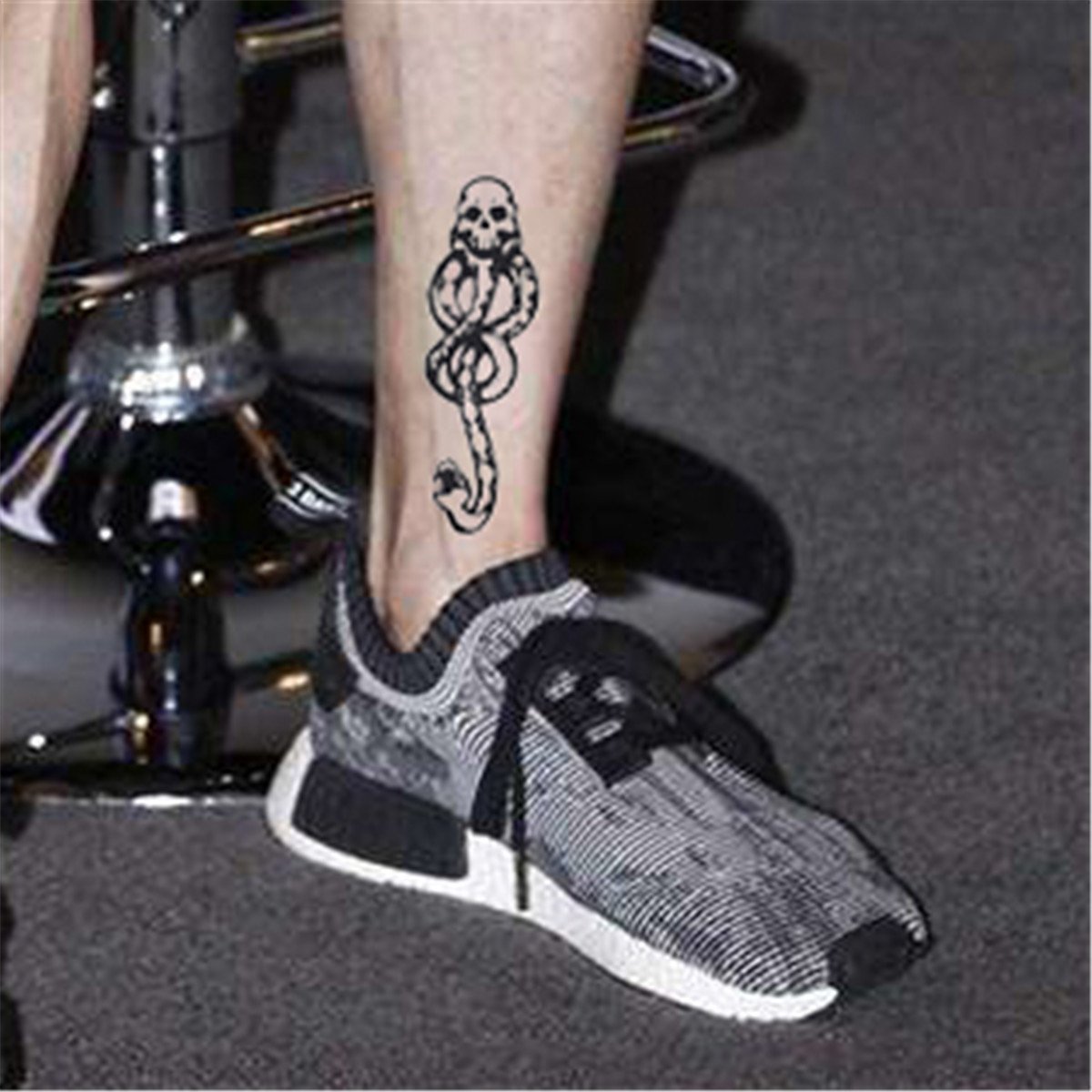 COKOHAPPY 10 Sheets Magic Death Eaters Dark Mark Mamba Snake Temporary Tattoo for Costume Party