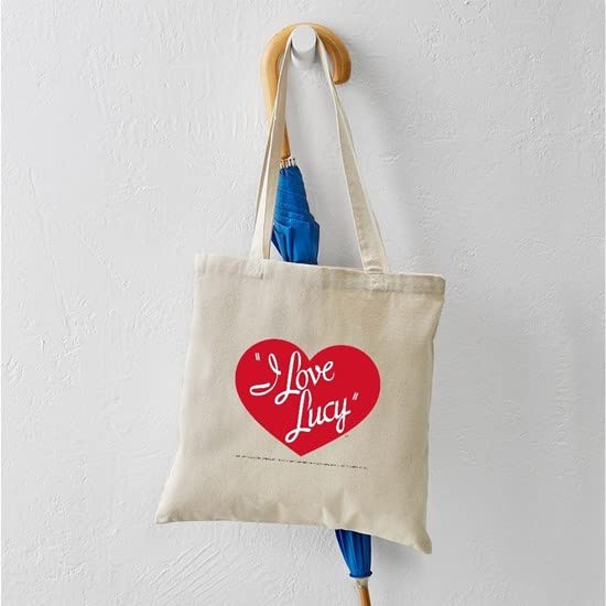 CafePress I Love Lucy: Logo Tote Bag Natural Canvas Tote Bag, Reusable Shopping Bag