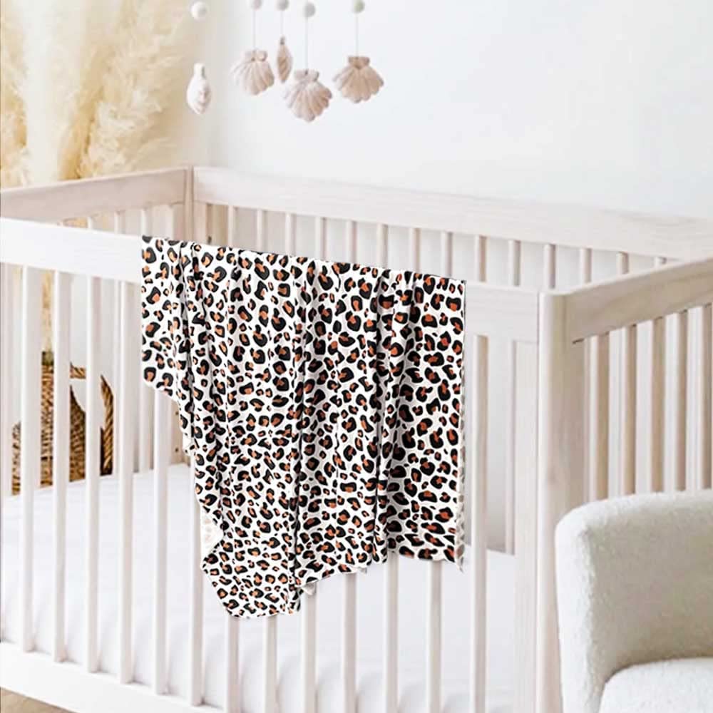 Konssy Baby Girl Newborn Receiving Blanket with Headband Set Baby Swaddle Nursery Swaddle Wrap