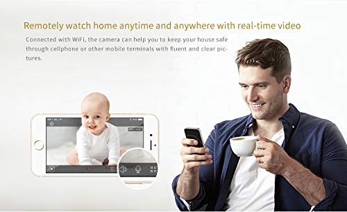 Clever Dog Camera Wifi, Small Pet Nanny Camera with Audio and Video, Cell Phone App, Wide Angle, Motion Sensor, Night Vision, Indoor, Cheap Camera for Home Security, Puppy, Baby Monitor