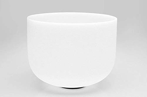 AMSUNBO Musical Instruments Crystal Singing Bowl Tuned to 432Hz F Note Heart Chakra 10 inch with Free Suede Striker and O ring