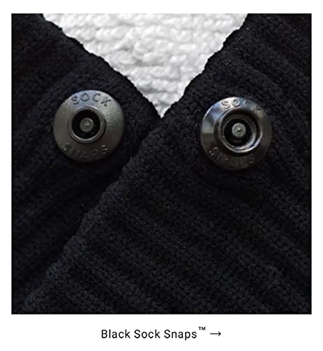 Black Sock Snaps, Sock Locks, Sock Clips for Washer and Dryer, Socks Organizer for Closet, Sock Keeper, Easy to Use Laundry Tool for Socks - 3 Pack Set, 8 Pairs per
