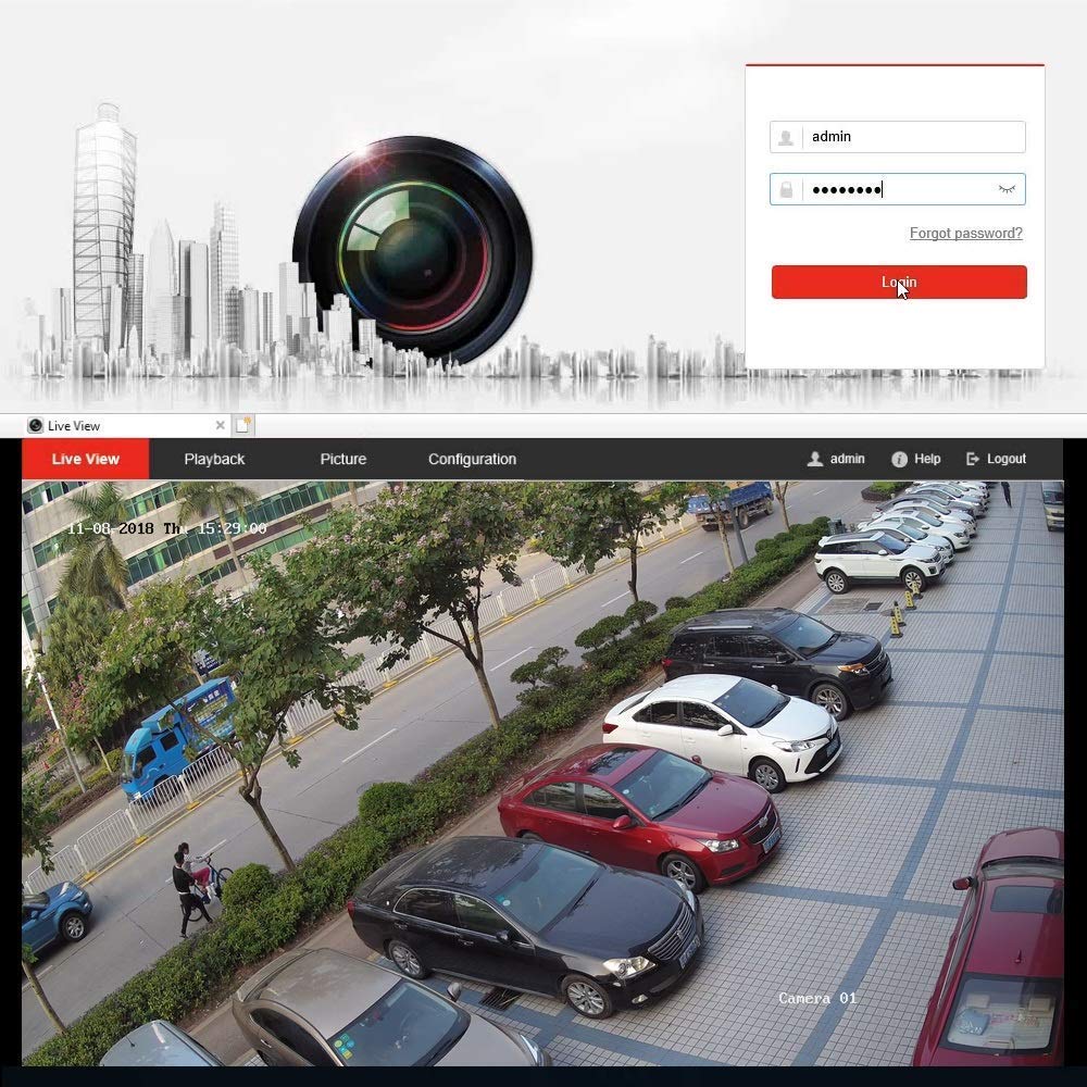 Hikvision IP Camera DS-2CD2347G2-LU 4mm Lens IP Camera,PoE Camera Outdoor Indoor Fixed Turret Network Camera,Micro SD Card Slot Built-in mic H.265+ Waterproof English Version International